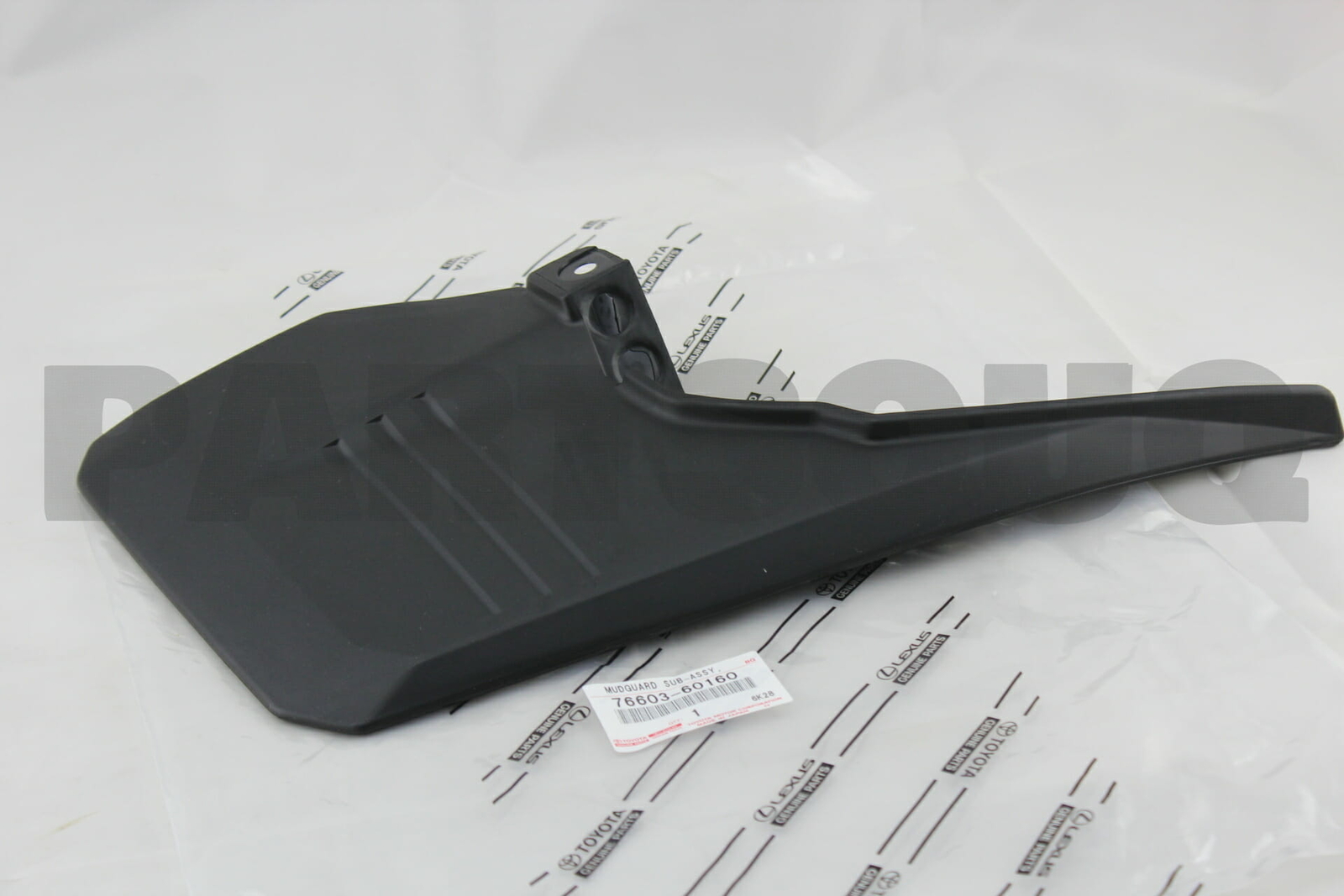 7660360160 Genuine Toyota MUDGUARD SUB-ASSY, FRONT FENDER, RH 76603 ...