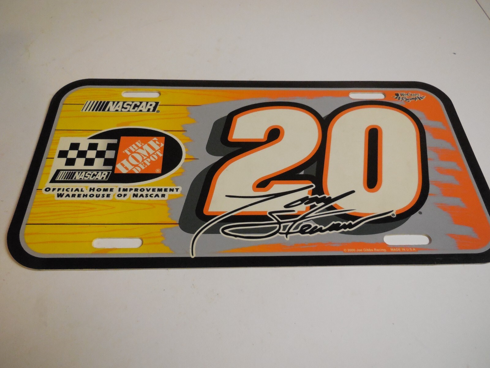 Y4 NASCAR 2002 CHAMPION TONY STEWART LICENSE PLATE Plastic #20 | eBay