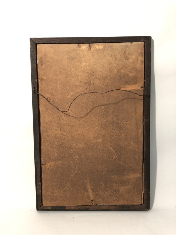 Antique Framed Frank Desch Victorian Lady in Blue Hat Calendar Art ...