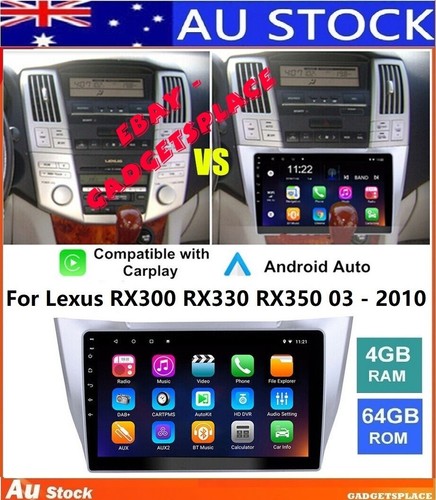 4+64G For Lexus RX300 RX330 RX350 Carplay 2003-2010 10.1'' Android ...