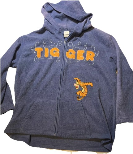 Vintage Disney Women’s Tigger Embroidered Hoodie Fleece Zip-Up Jacket ...