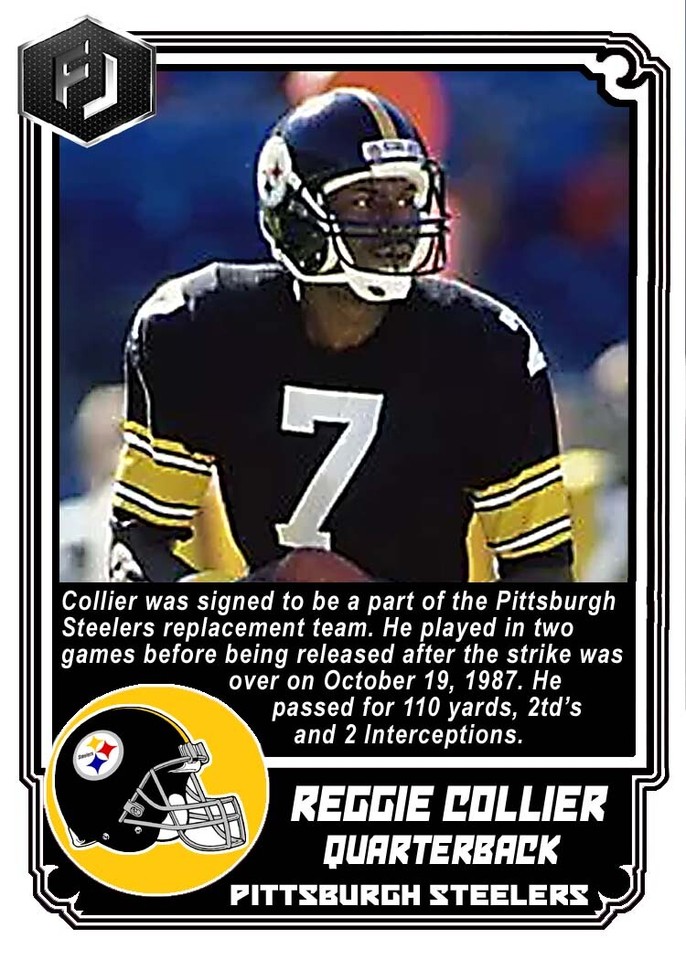 ACEO REGGIE COLLIER PITTSBURGH STEELERS CUSTOM HAND MADE ART CARD | eBay