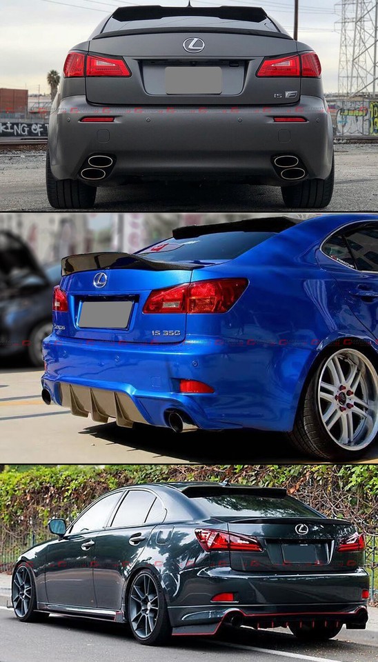 FOR 2006-13 LEXUS IS250 IS350 ISF CARBON FIBER R STYLE REAR WINDOW ROOF ...