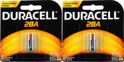 2 Duracell 28A Alkaline 6V Batteries (A544 4LR44 PX28A) | eBay