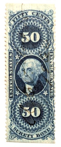 50 cent 1st Issue Documentary Stamp (R63b - Surety Bond) Used | eBay