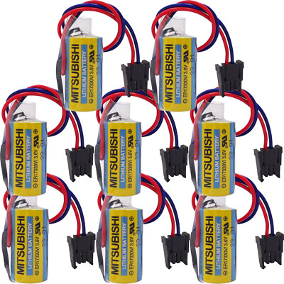 8x 3.6V ER17330V Battery Size 2/3A For Fanuc B9670MC Mitsubishi A6-BAT ...