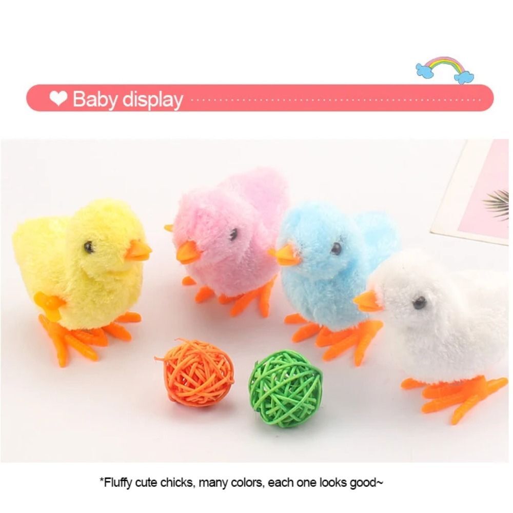 Jumping Easter Running Chick Plastic Easter Decoration Simulation Toys ...