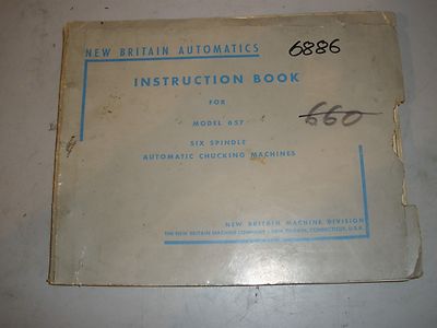New Britain Model 657 Chucking Machine Instruction Manual | eBay
