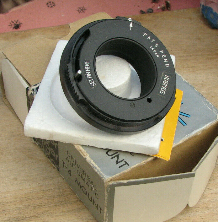 Topcon fit T4 lens Mount adaptor badged soligor | eBay