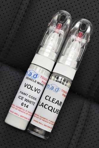 VOLVO ICE WHITE 614 PAINT TOUCH UP PEN CHIP SCRATCH REPAIR V40 V60 V90 ...