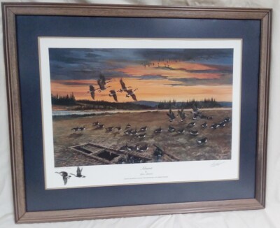 Lars Larsen "Absent" Ducks Unlimited Rare Artist's Proof w/Remarque ...