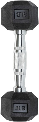 Hex Dumbbells Heavy Duty PVC Coated Weights, Chrome-Plated 3 LBS. | eBay