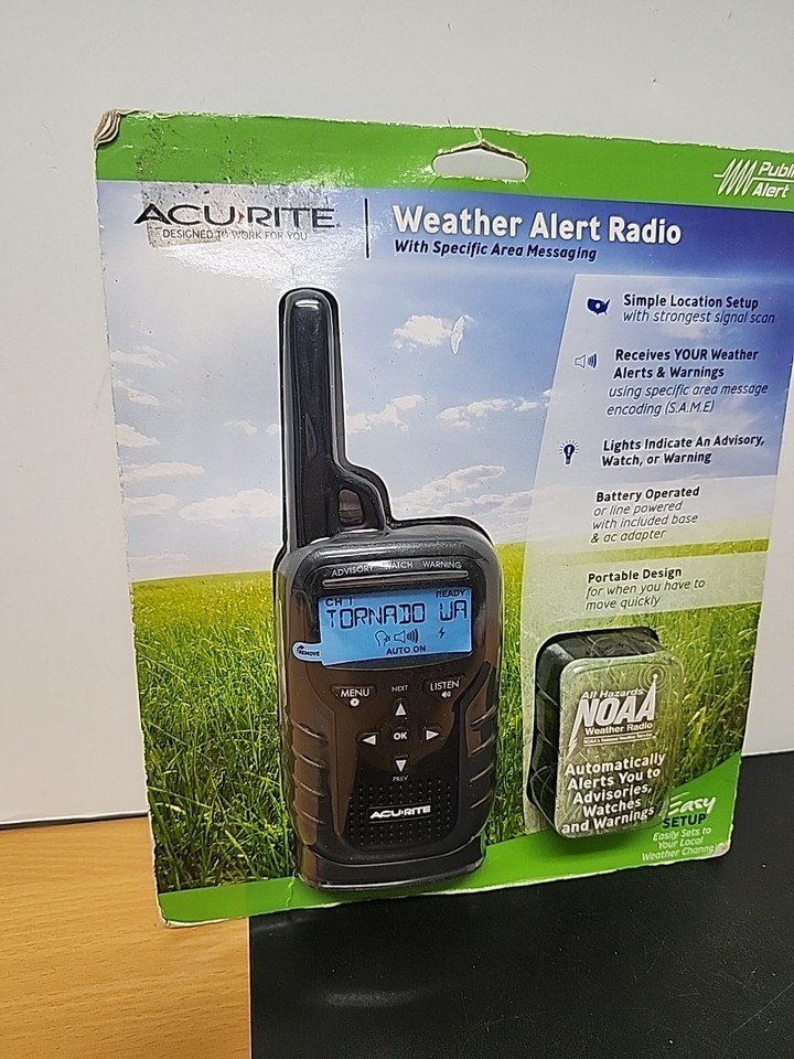 AcuRite Weather Alert Radio Specific Area Messaging NOAA 08550W1 Brand ...