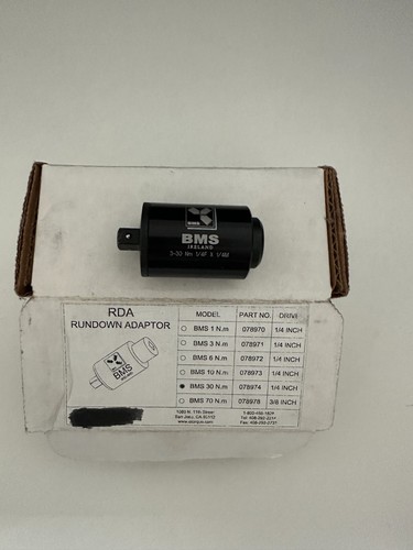 BMS, Run Down Adapter, 30 N.m, 078974, 1/4 INCH | eBay