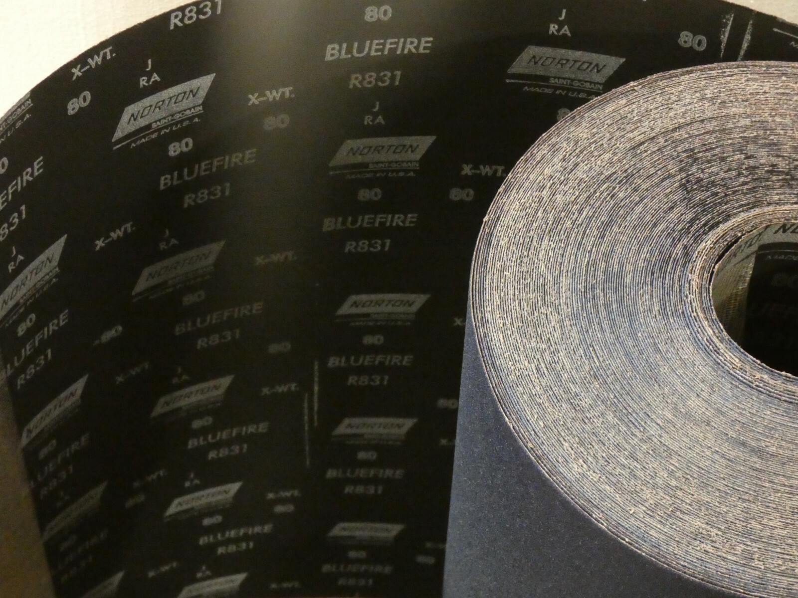 Norton Bluefire Floor Drum Sanding Sandpaper Rolls - R831 Cloth 24in x ...
