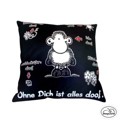 Kissen Sheepworld Ohne Dich ist alles doof Kissen mit Spruch Kissen ...