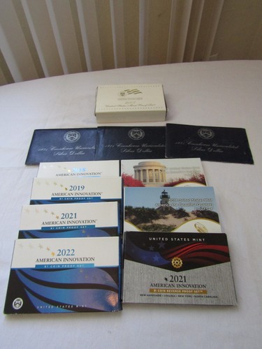 Lot Of 11, U.S Mint Silver, Proofs Sets, Proofs, And More. See ...