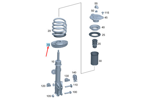 NEW MERCEDES-BENZ VITO W447 FRONT BOTTOM SPRING RETAINER A4473231000 ...