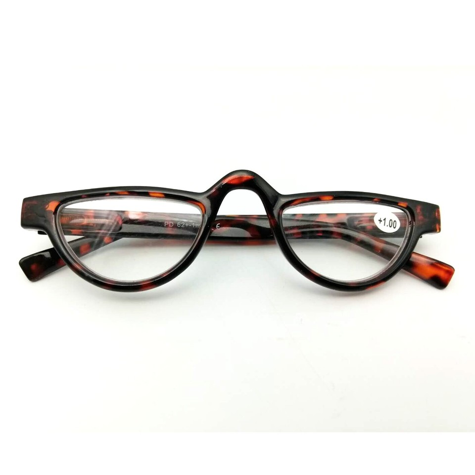 Unisex Vintage Reading Glasses Half Moon Readers Retro Tortoise Specs 1 ...