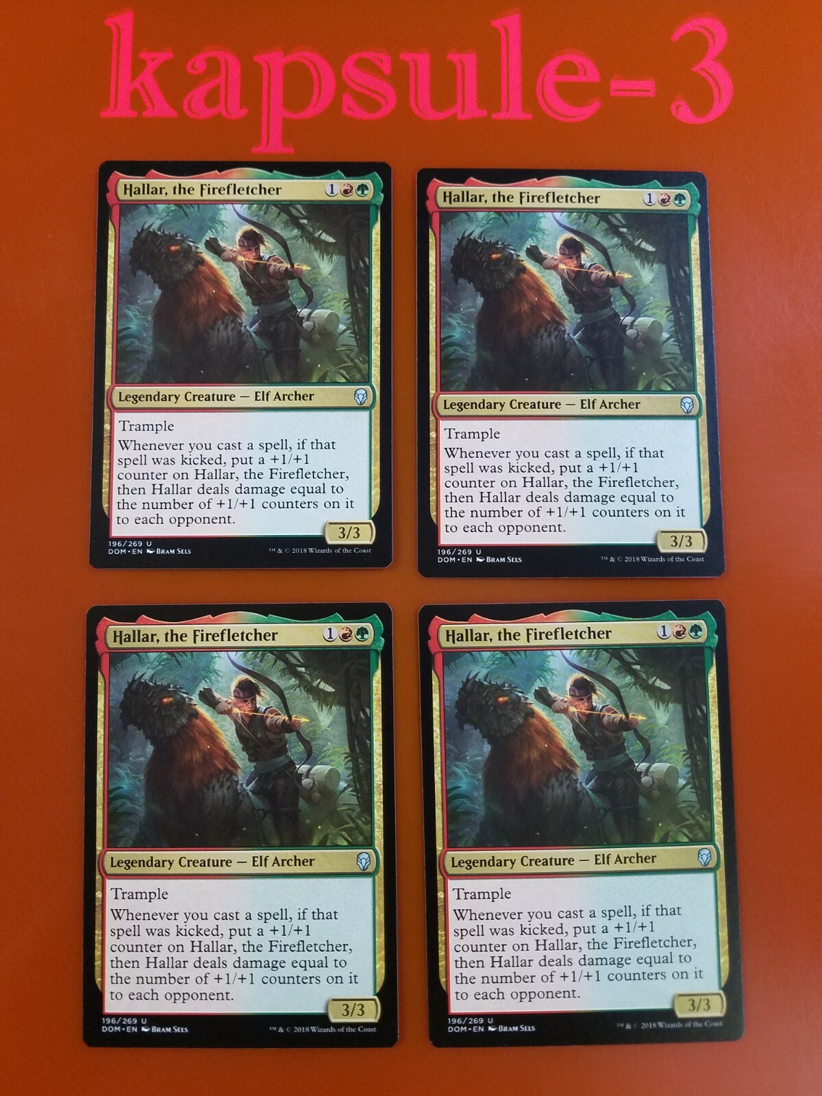 4x Hallar, the Firefletcher (LP-NM) | Dominaria | MTG Magic Cards | eBay
