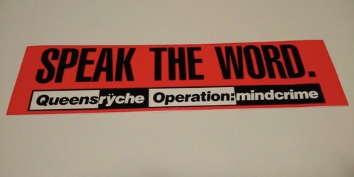 Queensryche Speak The Word Operation Mindcrime 1988 Promo Bumper ...