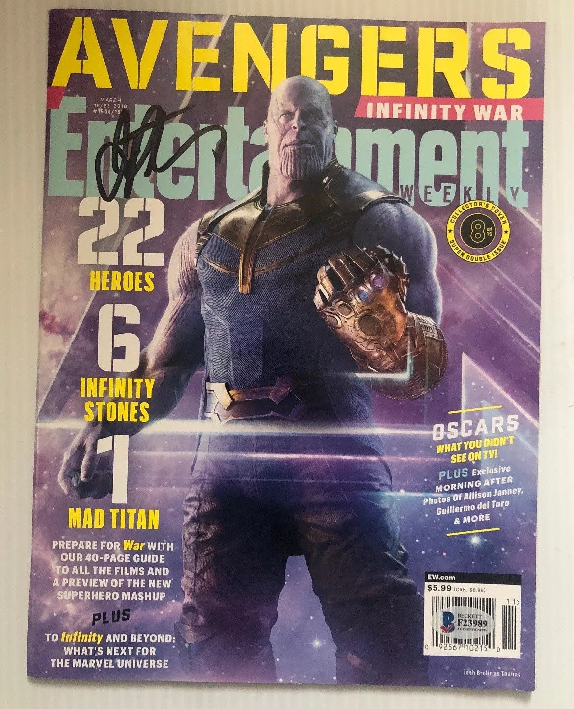 Jim Starlin Signed Autographed Thanos Entertainment Weekly Magazine ...