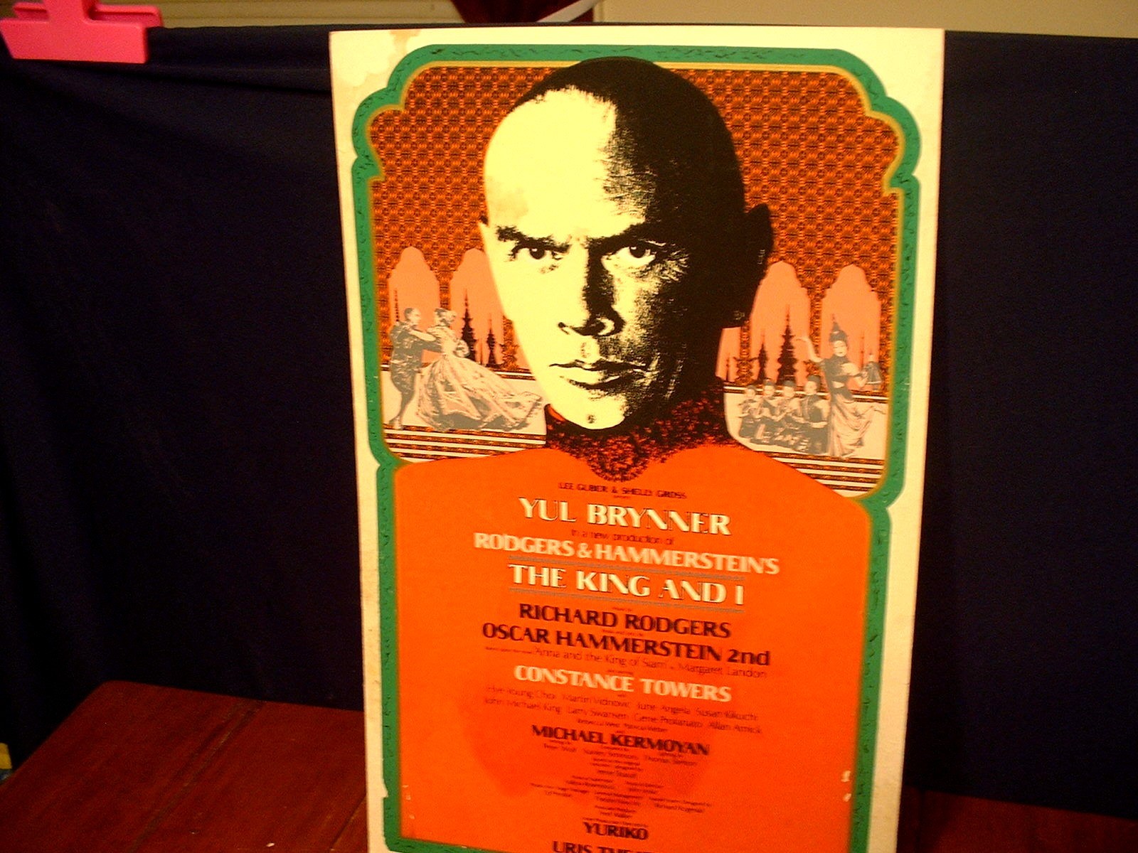Vintage 1970's Yul Brenner "The King & I" Poster Uris Theatre New York ...