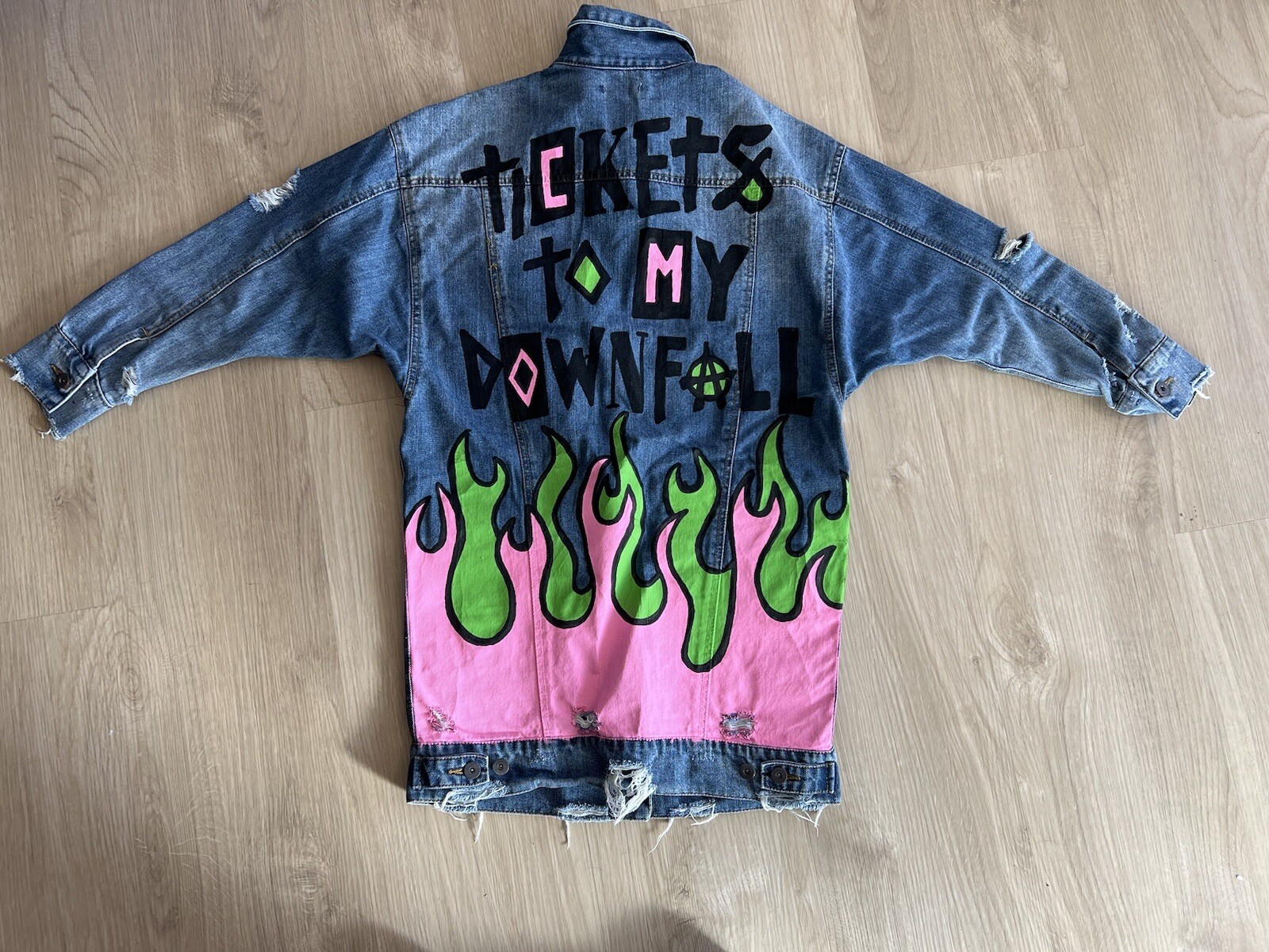 Custom Machine Gun Kelly 'Tickets To My Downfall' Denim Jacket (MGK ...