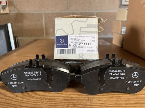 Mercedes-Benz OEM Front Brake pad Set 2012-2015 SLK250 A0074209220 With ...