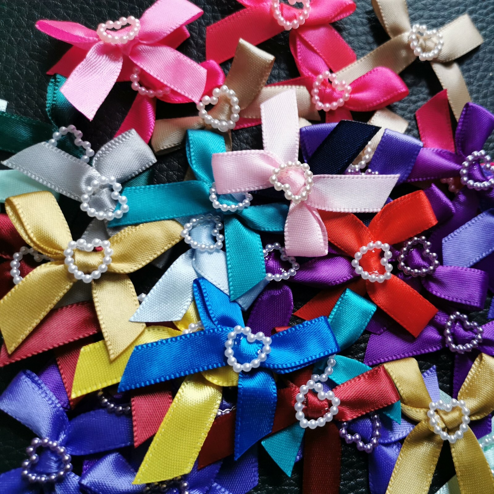 Small Satin Bows 20 x Self Adhesive Ribbon Bows 4 cm Wedding Gift Wrap ...