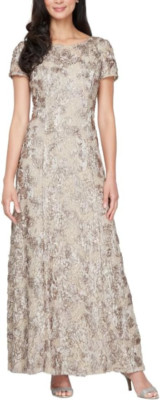 Alex Evenings Rosette A-Line Gown MSRP $269 Size 12 # 14A 2291 NEW | eBay