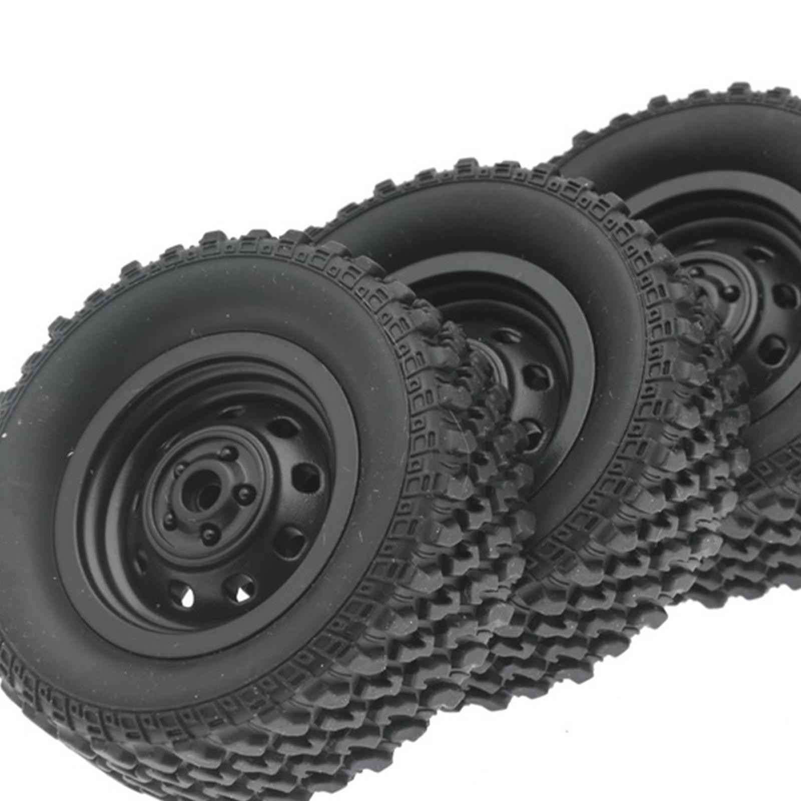 4 Pieces RC Car Rubber Tyres Wear Resist Spare Parts for MN82 78 1/12 ...