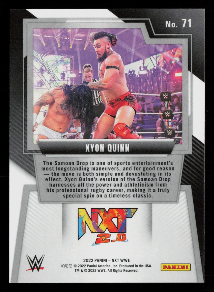 Xyon Quinn 2022 Panini NXT 2.0 WWE #71 Wrestling | eBay