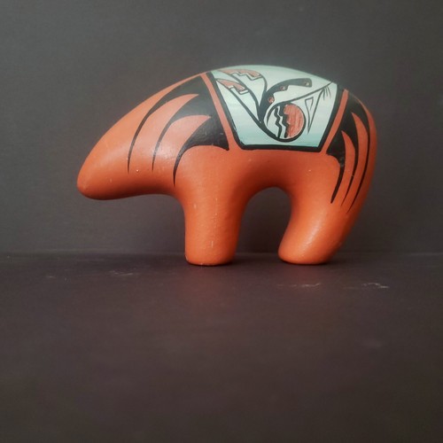 Native American Navajo Spirit Bear - Terracotta with Black | eBay