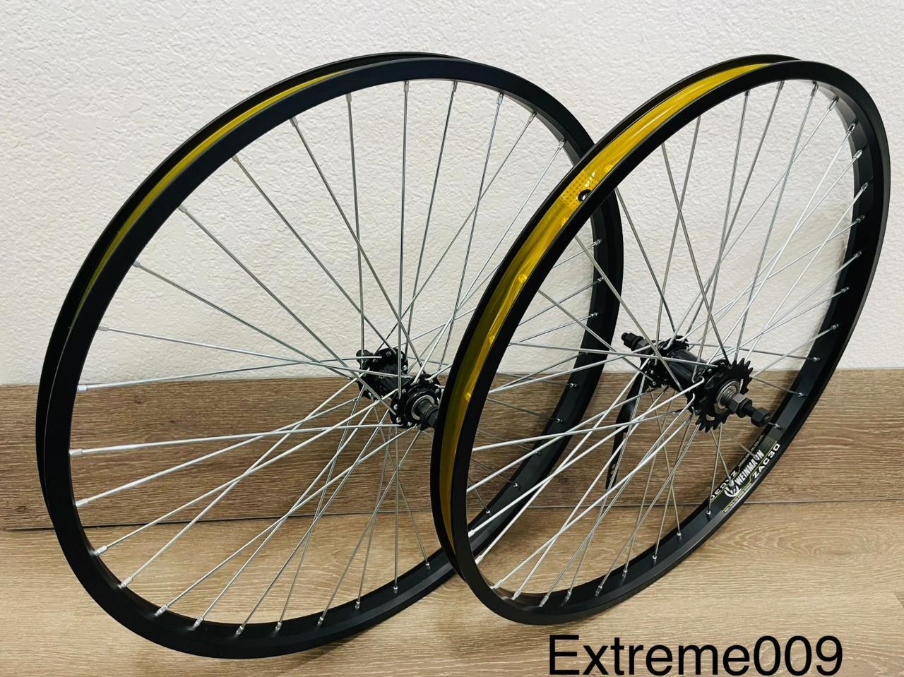 26" Weinmann Bicycle Alloy Black Chrome Wheels 36 Spoke Front & Rear ...