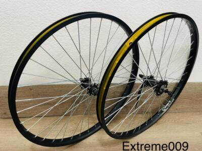 26" Weinmann Bicycle Alloy Black Chrome Wheels 36 Spoke Front & Rear ...