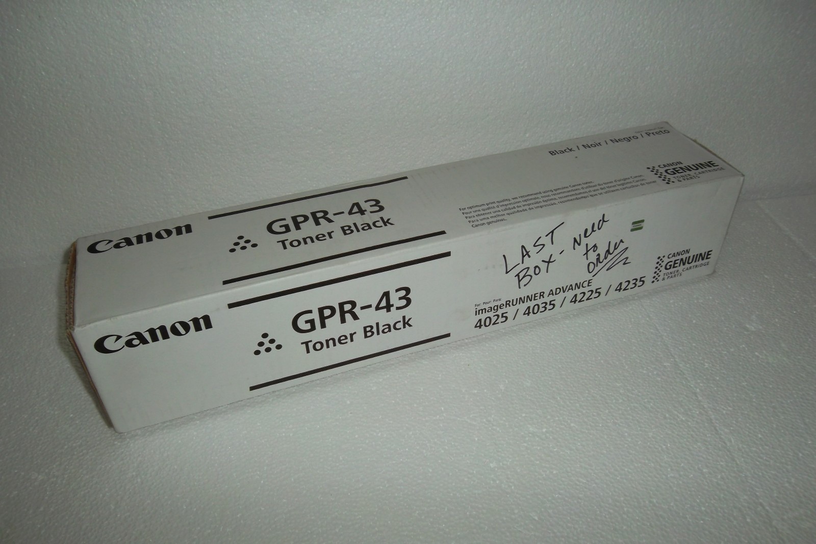 Canon GPR-43 Black Toner Cartridge 32K imageRunner 4025 4235 4225 ...