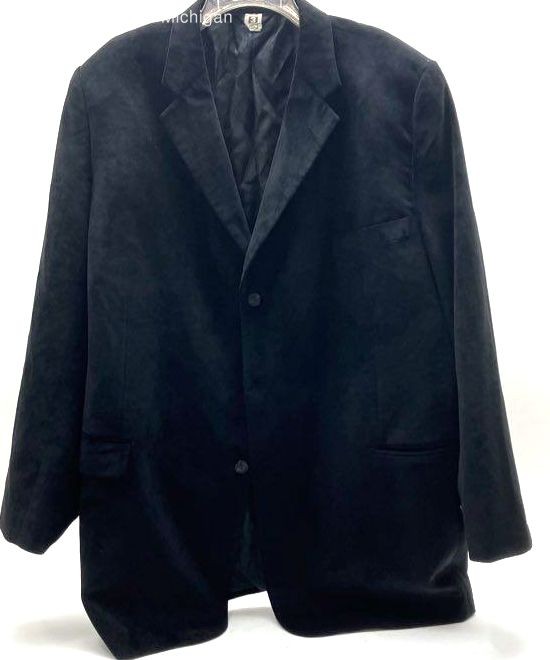 Men's PHAT FARM Black Solid Suit Jacket - Size 50L - Gem
