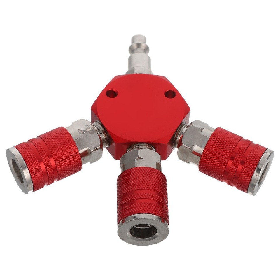 Carbon Steel 1/4NPT Red Air Compressor Manifold Hose Splitter | eBay