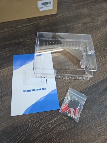 TRJ Large Thermostat Lock Box with Key, Clear Thermostat Cover with ...