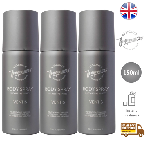 Designer Fragrances Body Spray Instant Freshness Ventis Fragrance 150ml ...