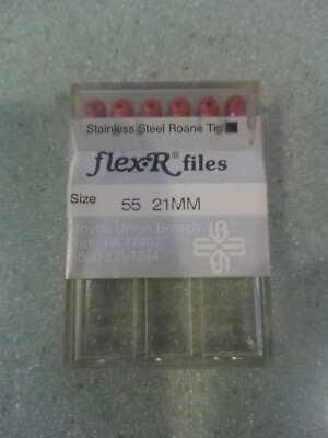 10 Packs Moyco Union Broach Endo Flex-R Files (6/Pkg) 21mm Pack #55 ref ...