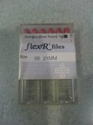 10 Packs Moyco Union Broach Endo Flex-R Files (6/Pkg) 21mm Pack #55 ref ...