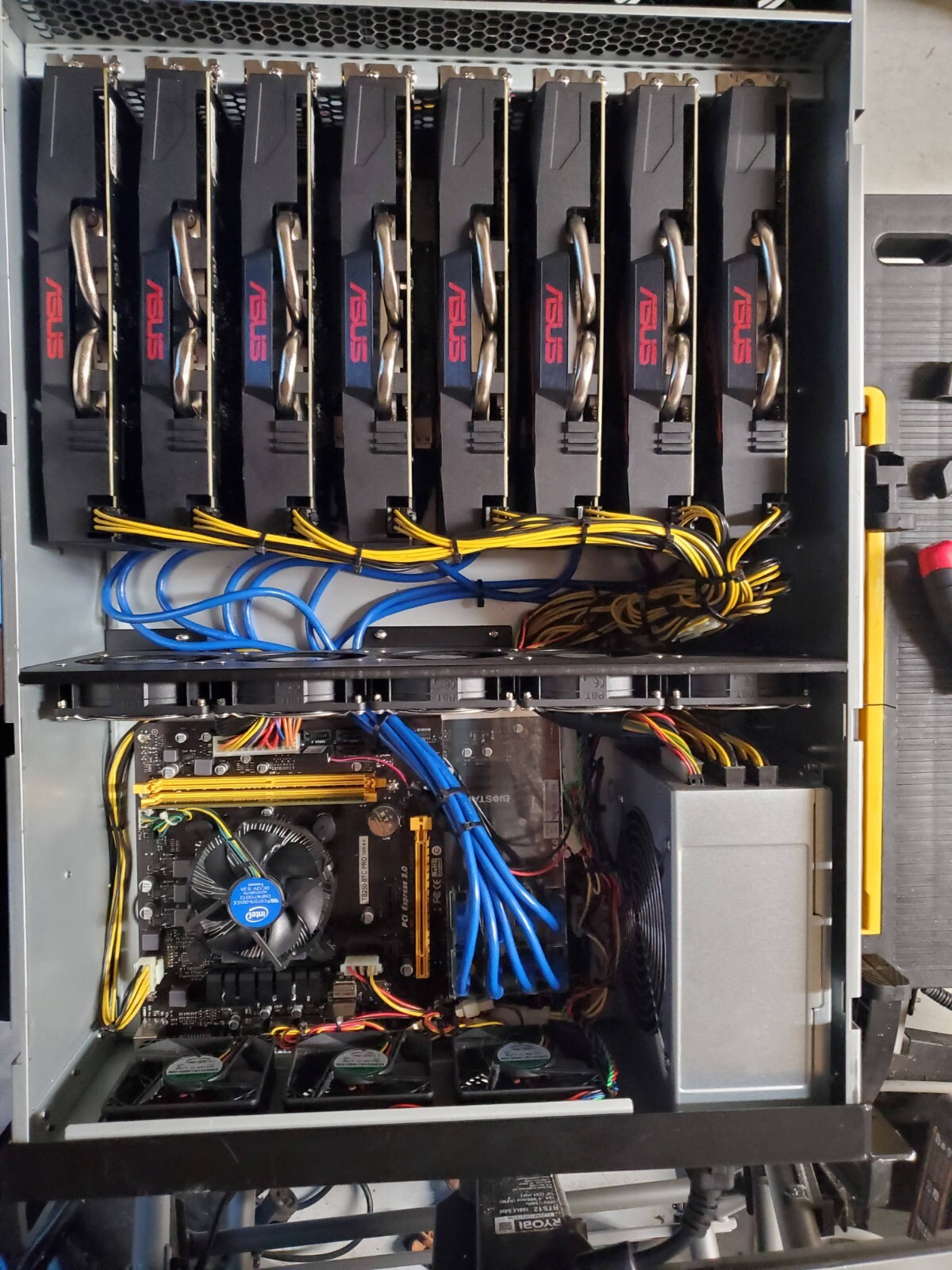 crypto miner rig with 8x Asus p106-100 gpus | eBay