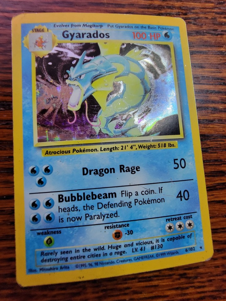 Gyarados 6/102 Base Set Unlimited Holo Rare Pokemon Card WOTC PL! | eBay
