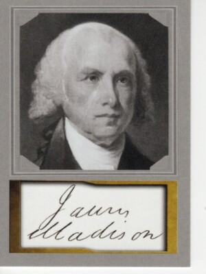 JAMES MADISON ~ Presidential ACEO Portrait D. Gordon Facs Auto * NM+ #4 ...
