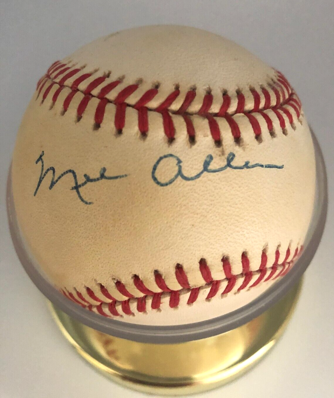 MEL ALLEN Signed OAM Bobby Brown Baseball-VOICE of the NEW YORK YANKEES ...