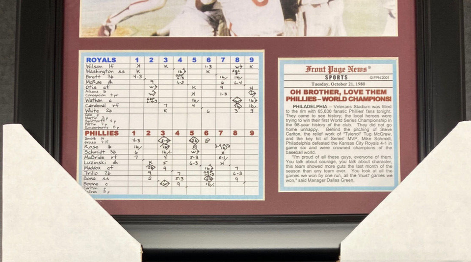 1980 PHILADELPHIA PHILLIES FRAMED 8X10 PHOTO WORLD SERIES CHAMPIONS | eBay