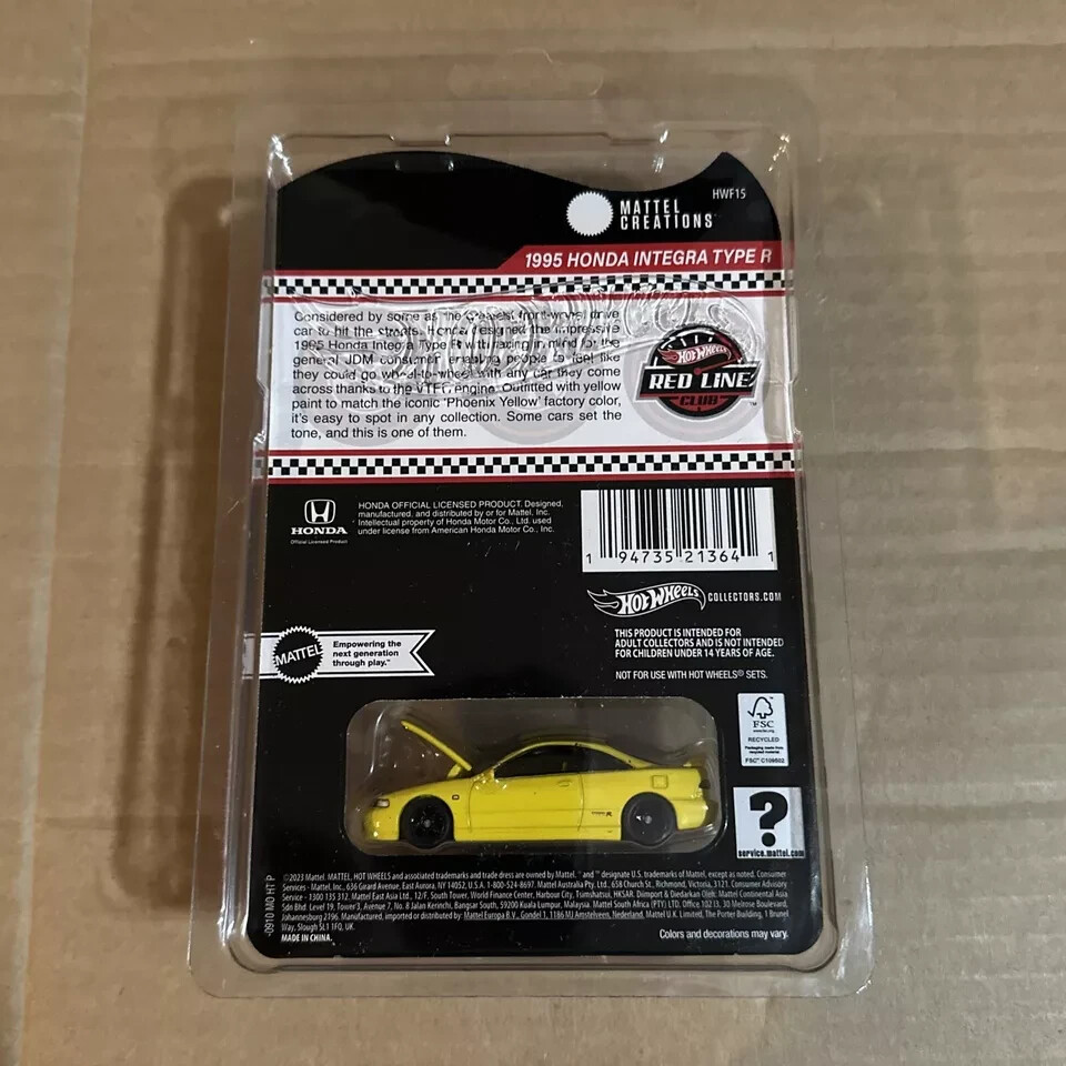2024 HOT WHEELS RLC EXCLUSIVE 1995 HONDA INTEGRA TYPE R YELLOW | eBay