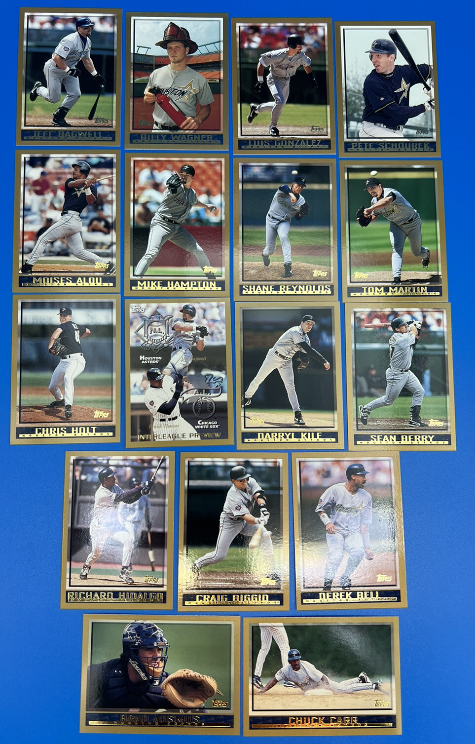 1998 Topps Houston Astros Team Set (17 Cards) Bagwell Craig Biggio MT ...
